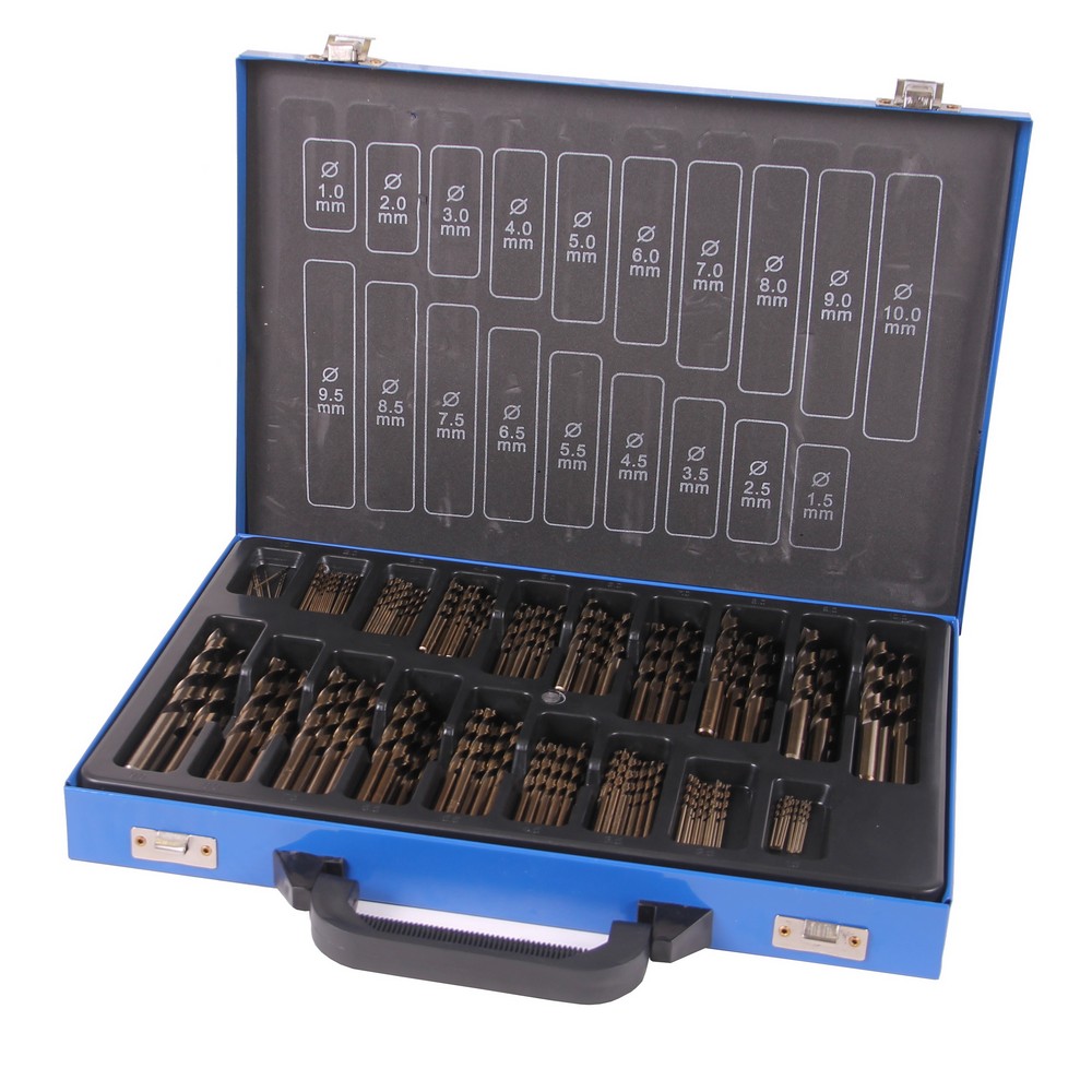 HSS twist drill set cobalt fully ground 170 pieces split point ...